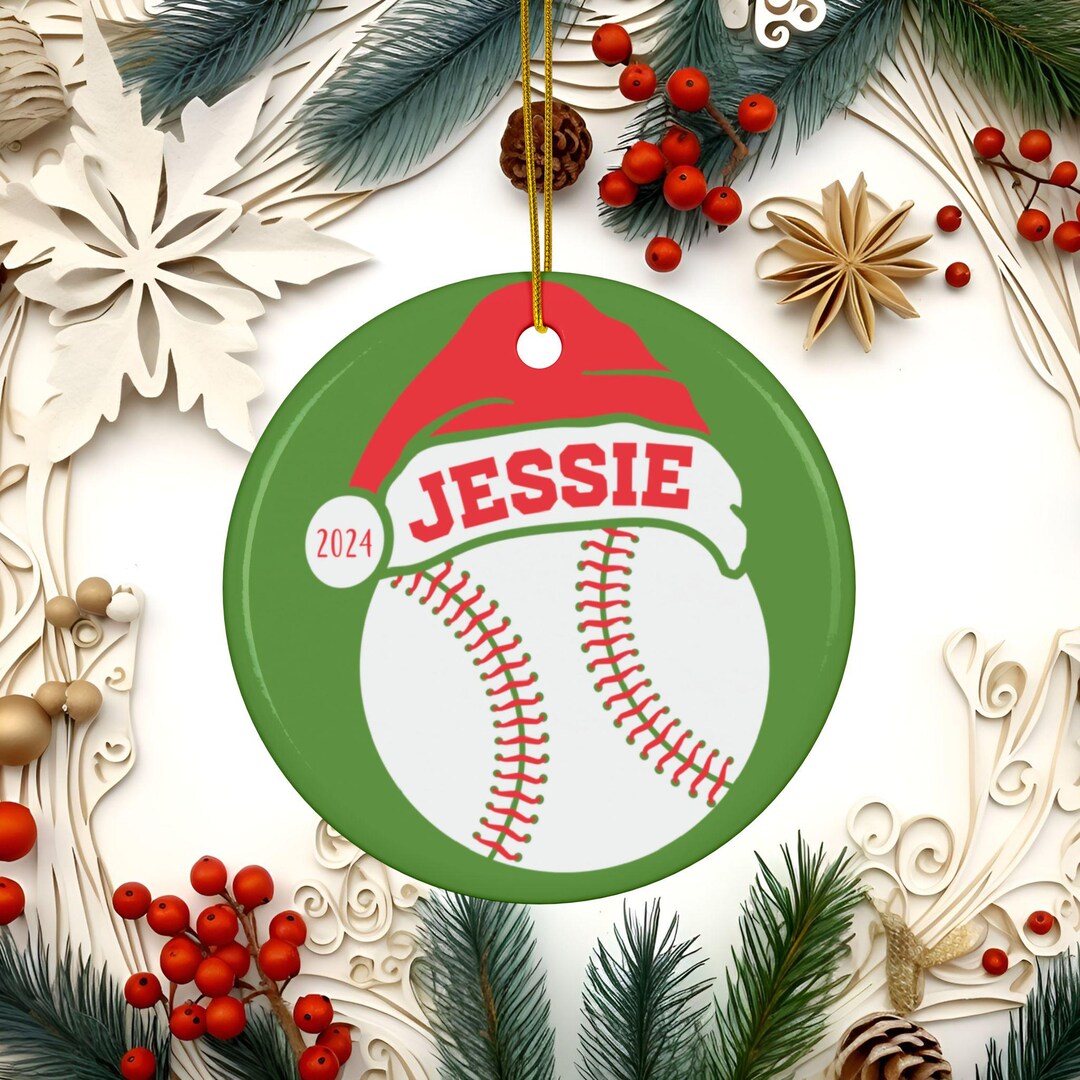 Personalized Baseball Ceramic Ornament, Christmas Gift for Baseball ...