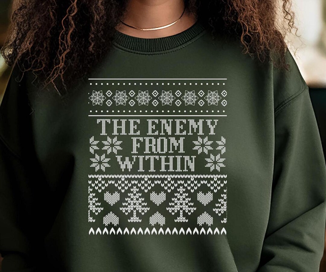 Political Ugly Sweater, the Enemy From Within Funny Crewneck ...