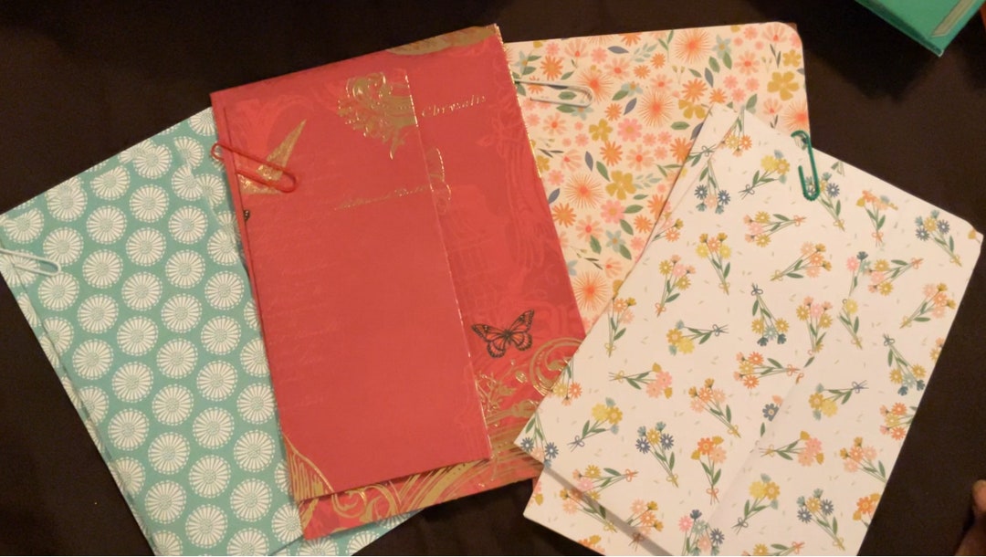 Slim Mini Folder and 3 Tab File Folder 5 Pack - Etsy
