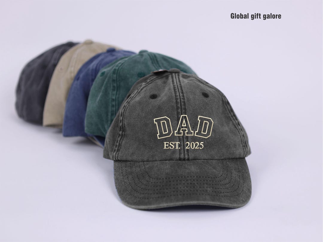 Custom Dad Embroidered Hat, Personalized Grandpa Hat With Est Year, Cap ...