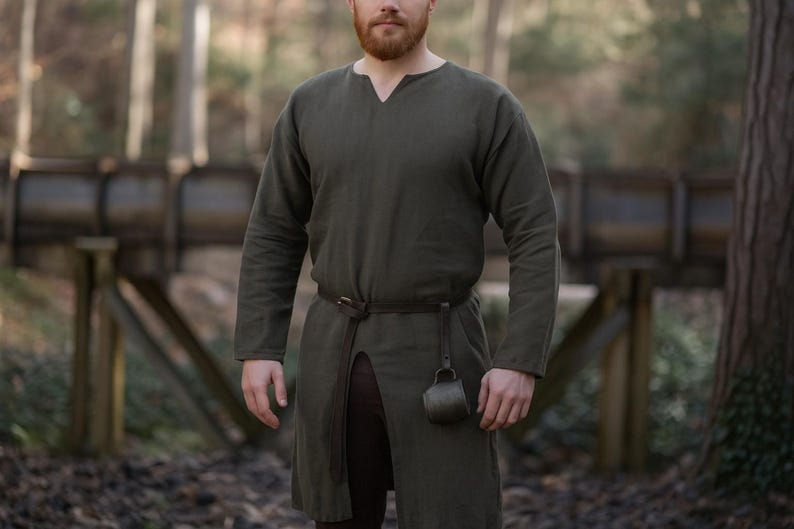 Medieval Larp Men's Tunic, Renaissance Fair Cosplay Costume, Halloween Viking Shirt, Knight ...