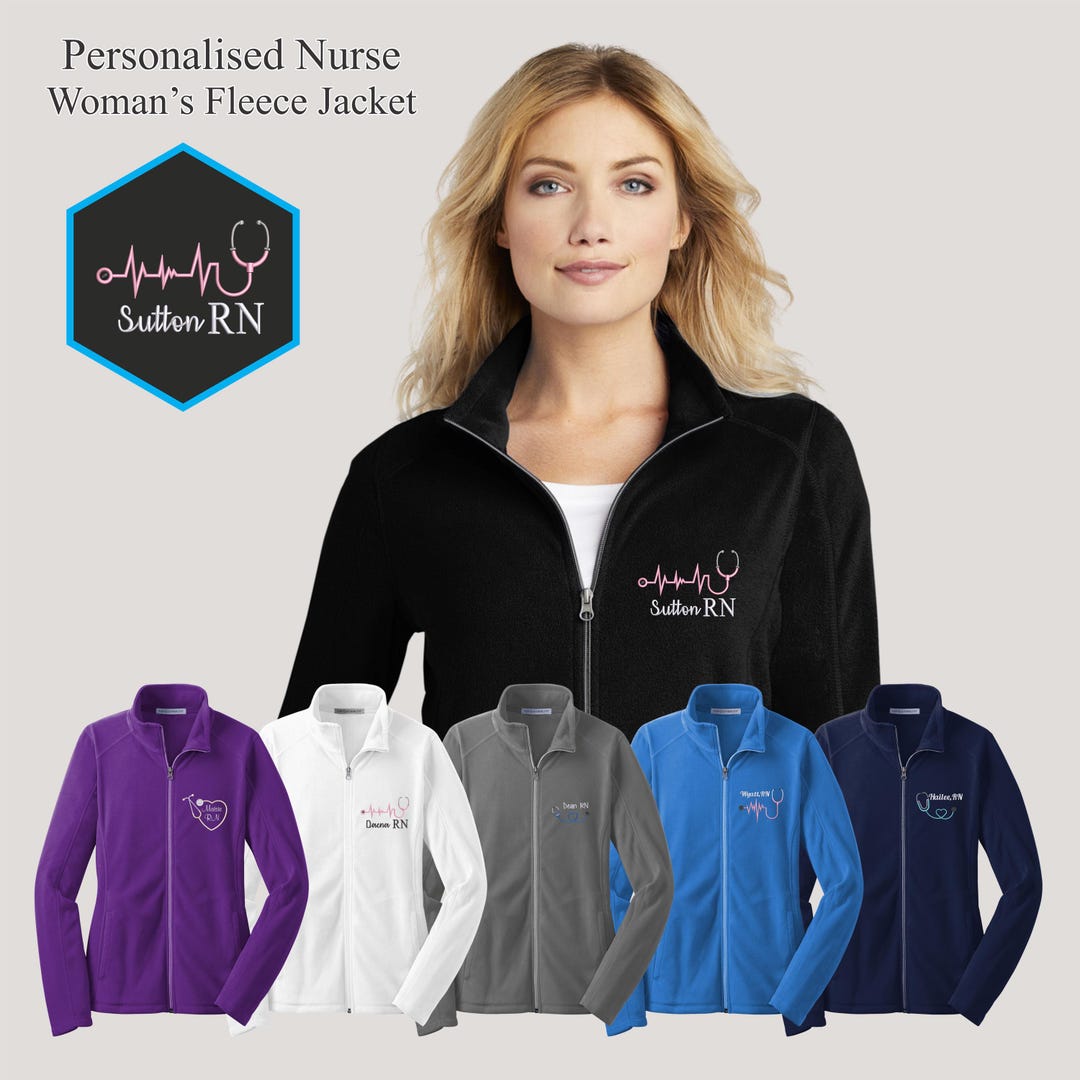 Personalized Rn Medical Nurse Jackets, Custom Monogrammed Name Nurse ...
