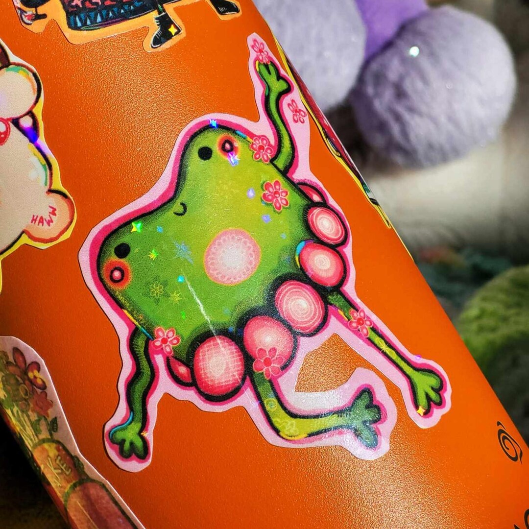 Sticker Bundle, Kawaii Sticker Bundle, Cute Sticker Bundle, Frog and ...