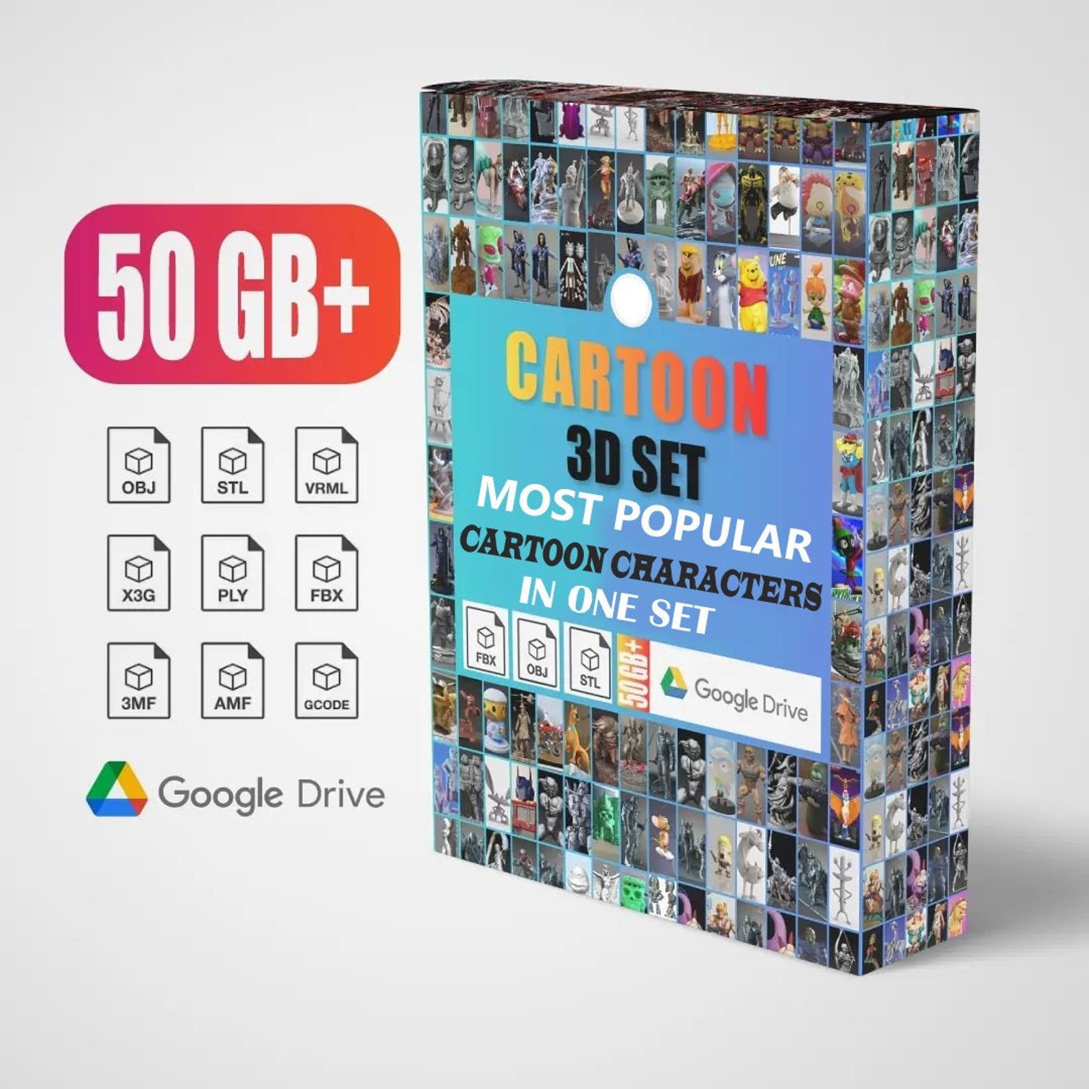 Cartoon 3D SET Most Popular Cartoon Charecters İn One Set , Stlbundle ...