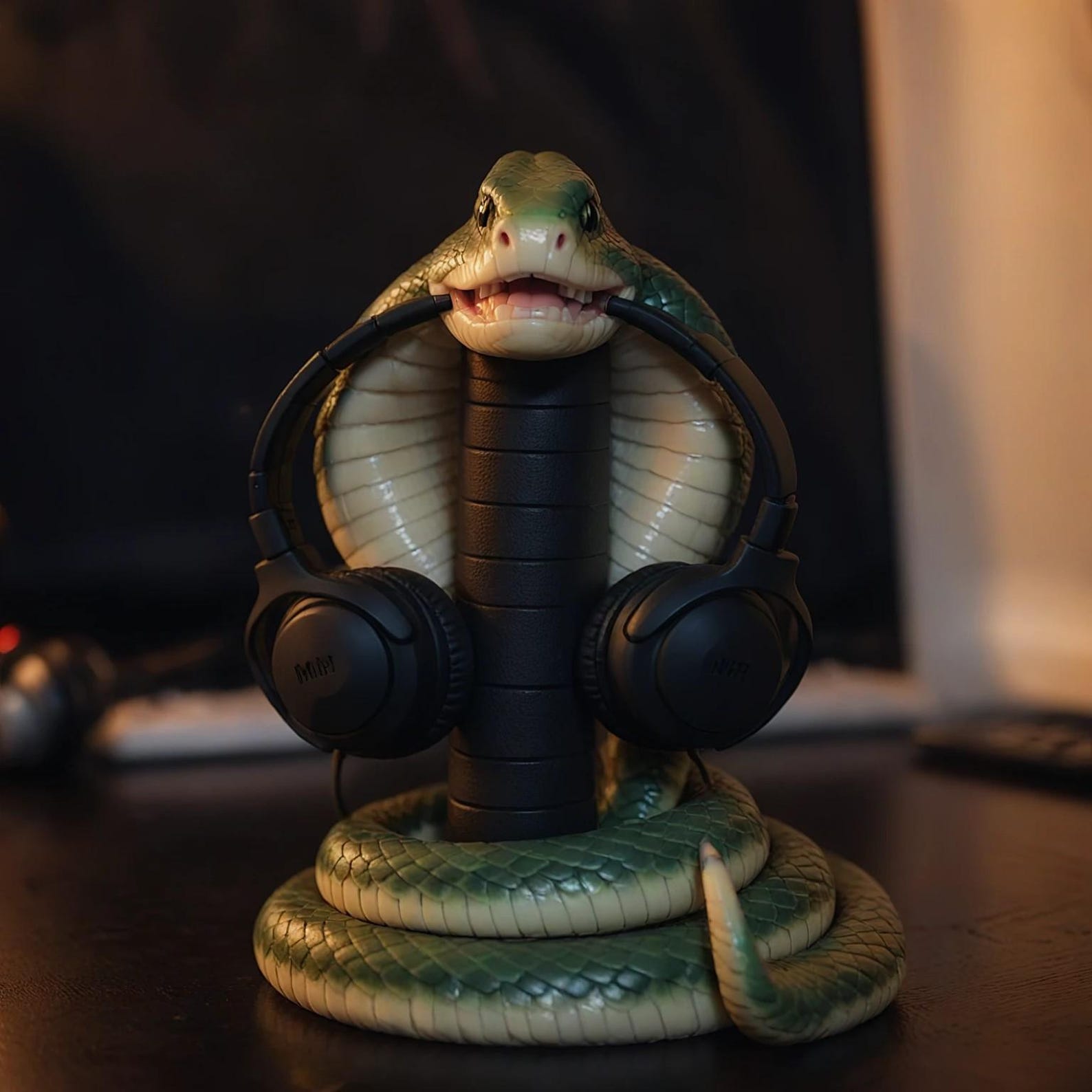 Cobra Headphone Holder - Unique Snake Design Stand - Etsy