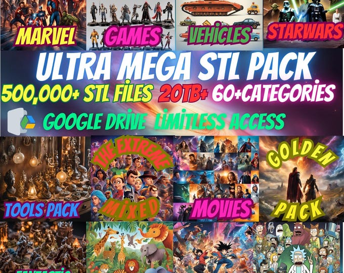 ULTRA MEGA 3D STL Pack-Premium Files & Best Quaility Models, 3D Druck ...