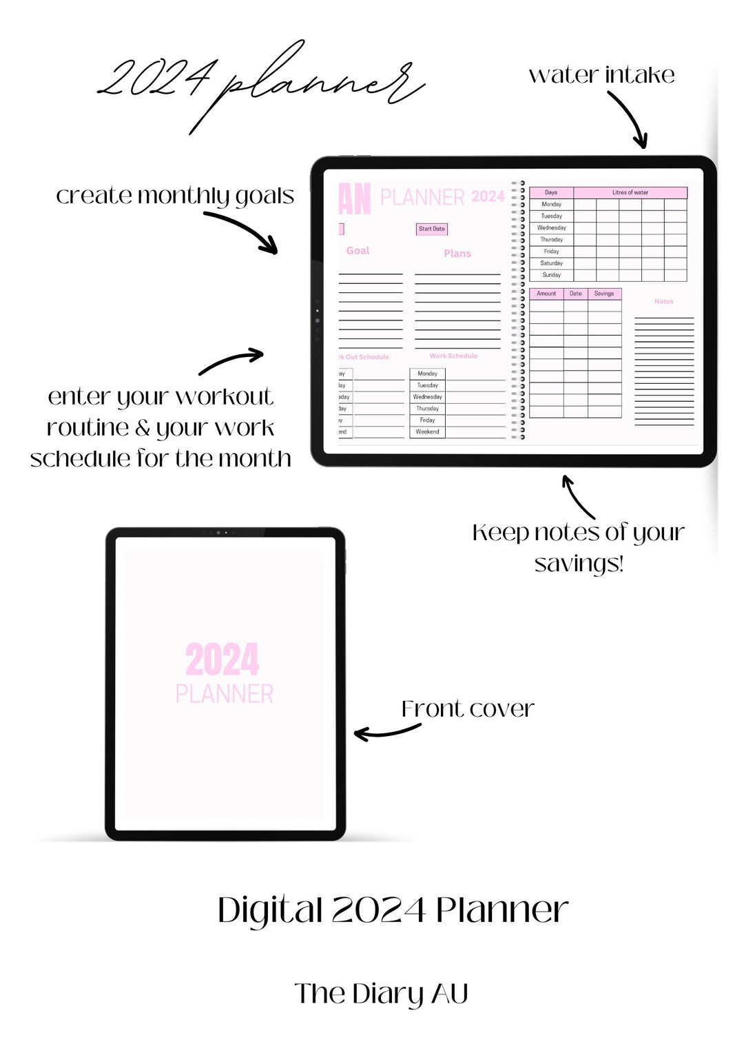 2024 Planner 2024 digital planner 2024 planner template digital ...
