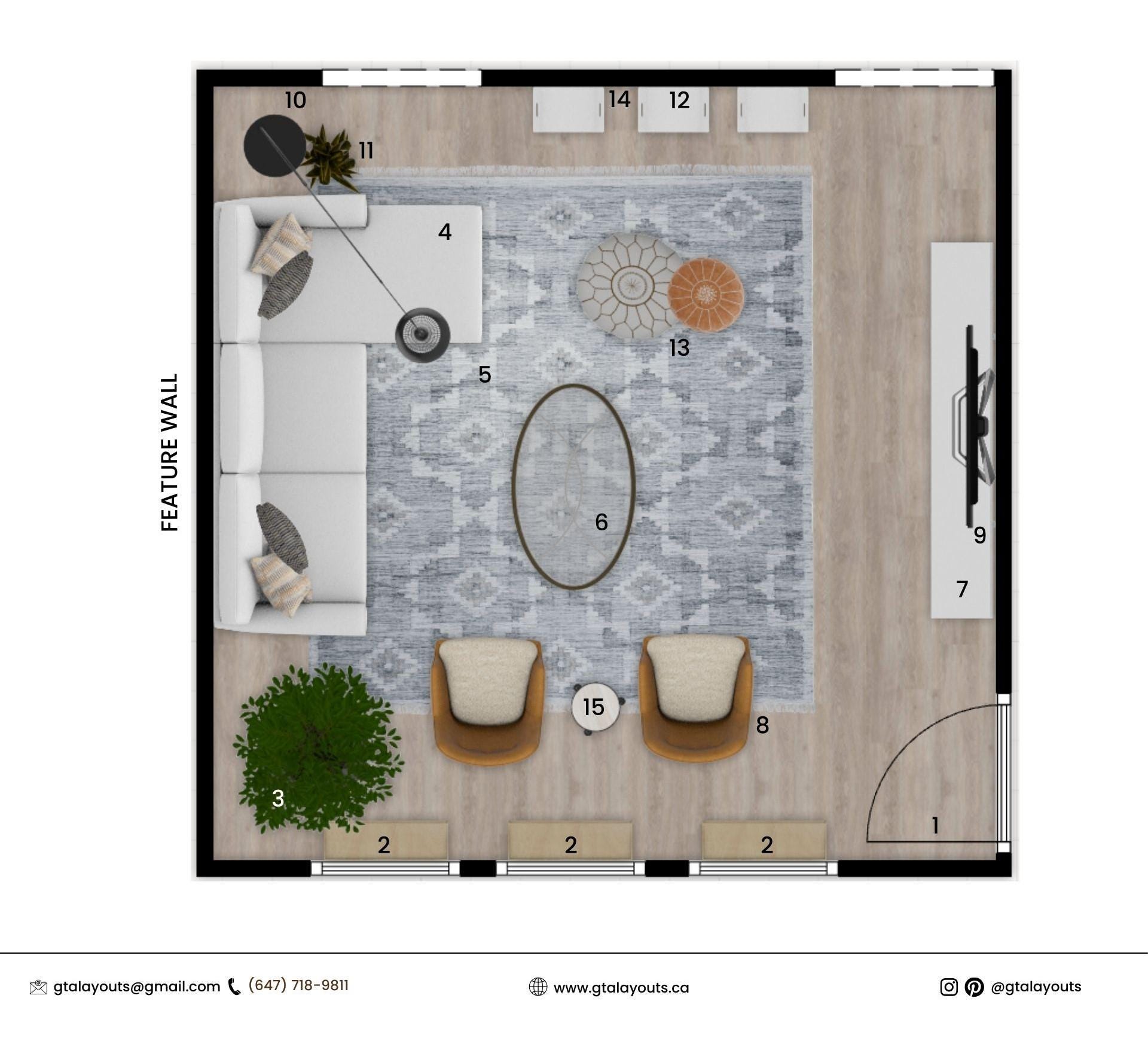 Custom Layout, Personalized Interior Design, Furniture Placement, E ...