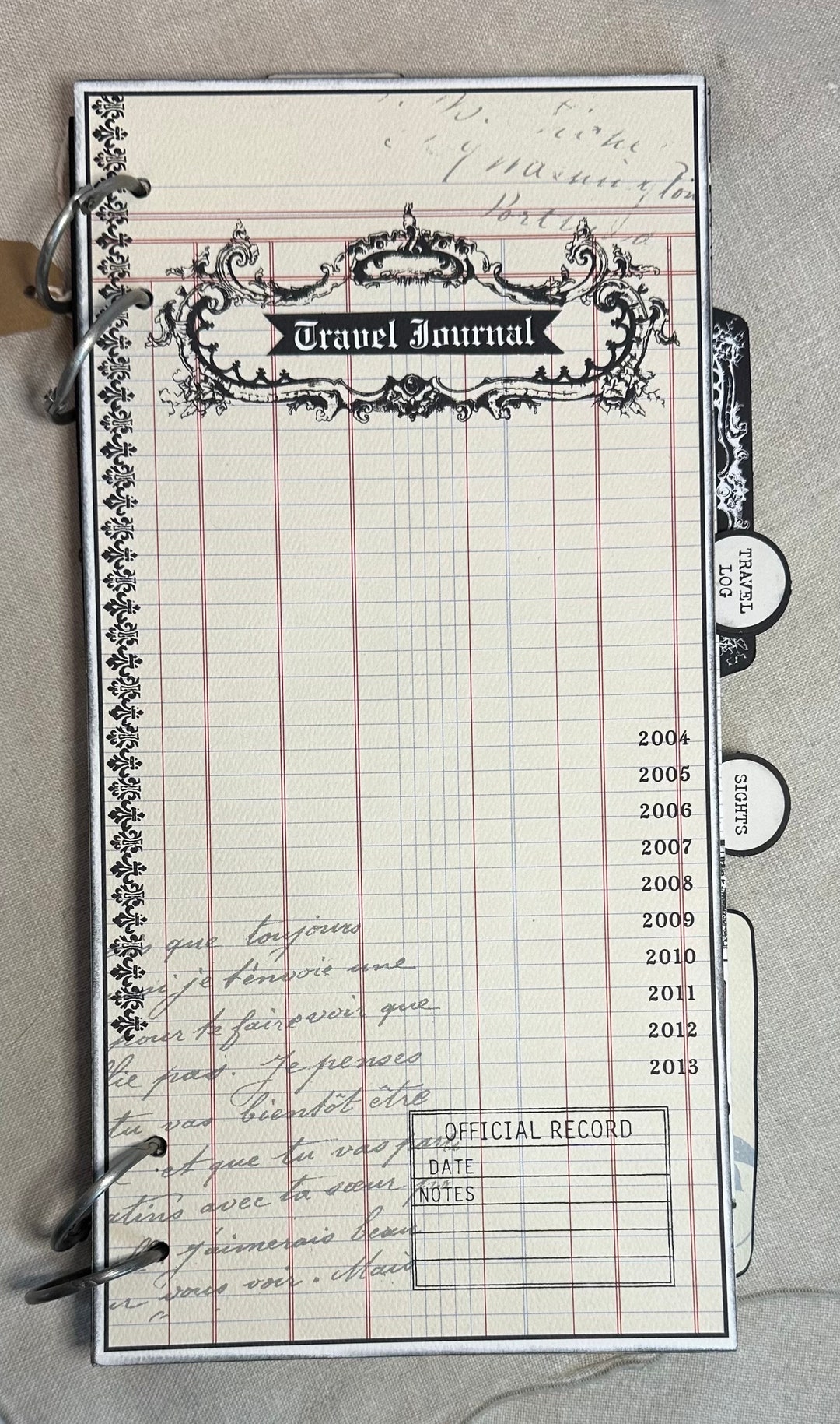 Oversized- Four-ringed Travel Journal - Etsy
