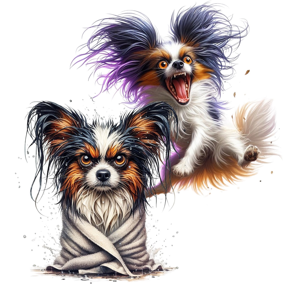 Amazing Papillon, Funny Dogs, for Your Creativity, Can Be Printed on ...