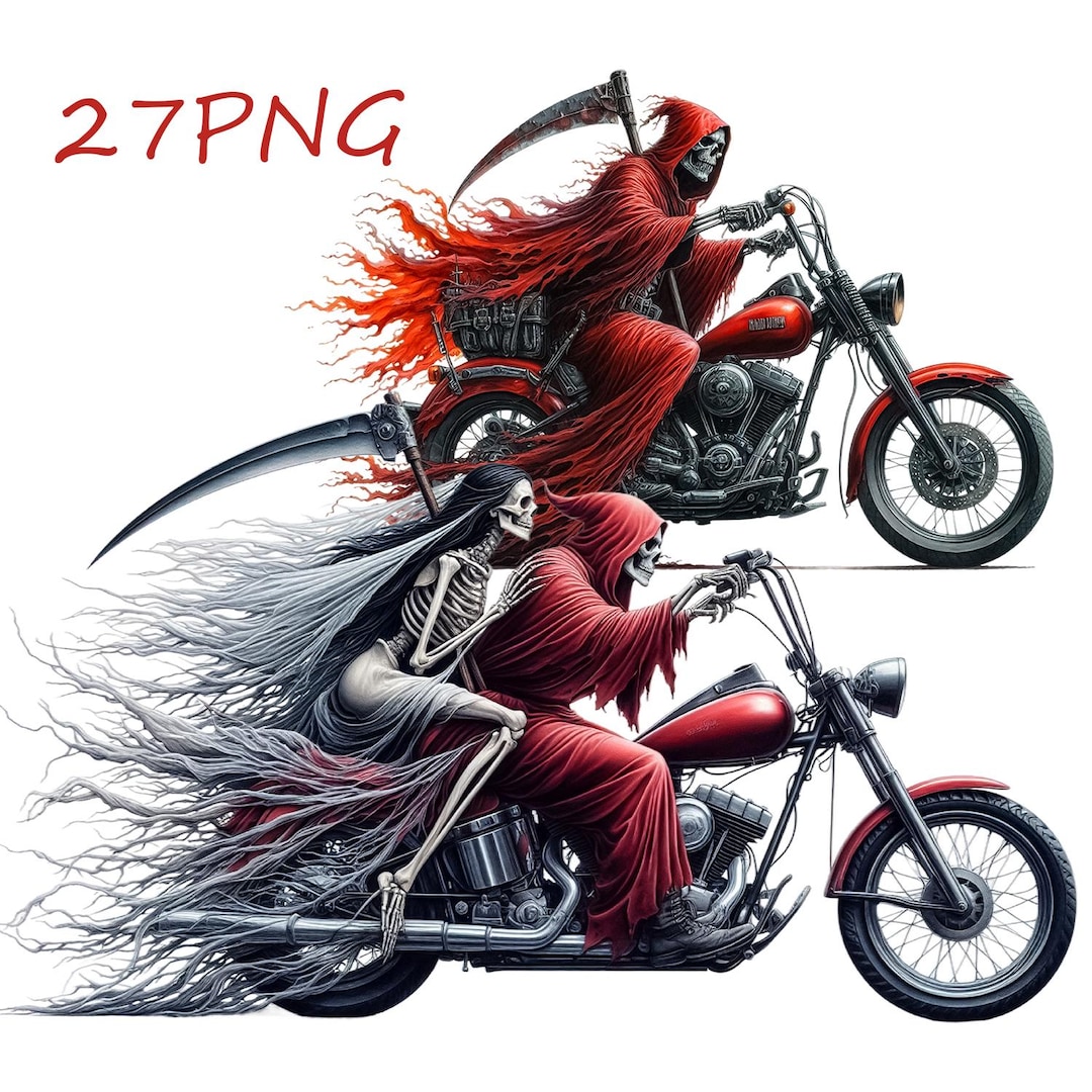 Grim Reaper Motorcycle PNG: Dark Fantasy Clipart (27 Transparent ...