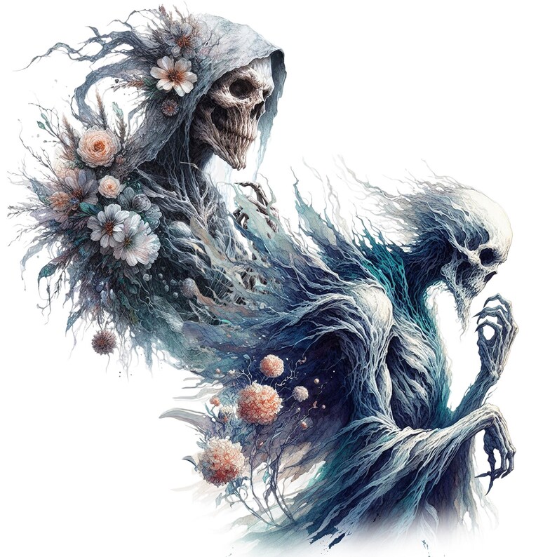 Grim Reaper & Zombie Clipart: Mystical PNG Images (digital Download) - Etsy