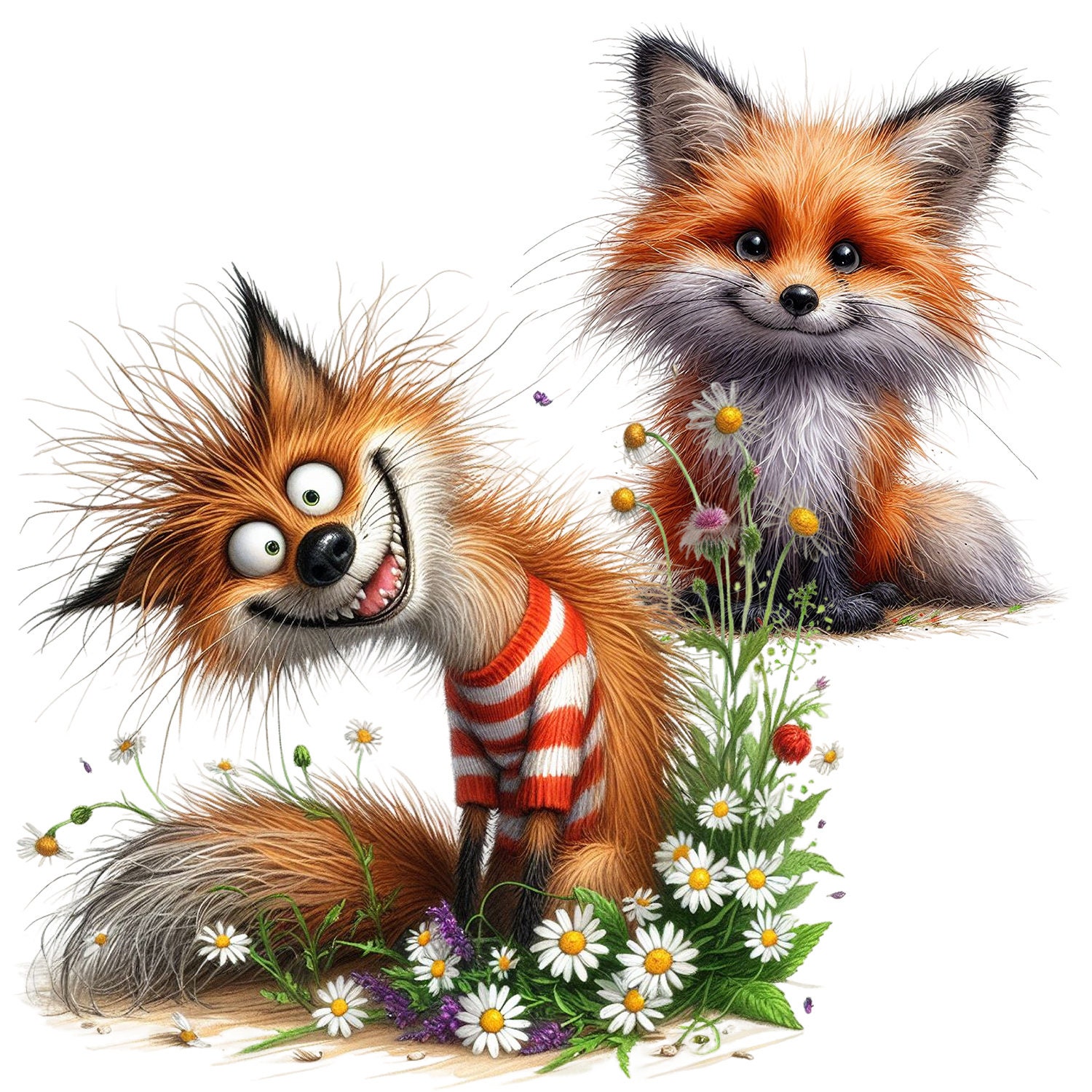 Images of Funny Fox, Funny Fox, Illustrations for Printing on Any ...