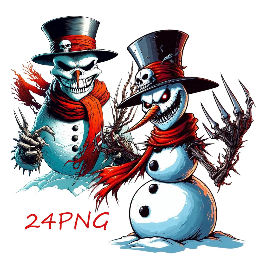 Snowman Horror PNG, Christmas Clipart, 24 PNG Transparent Backgrounds ...