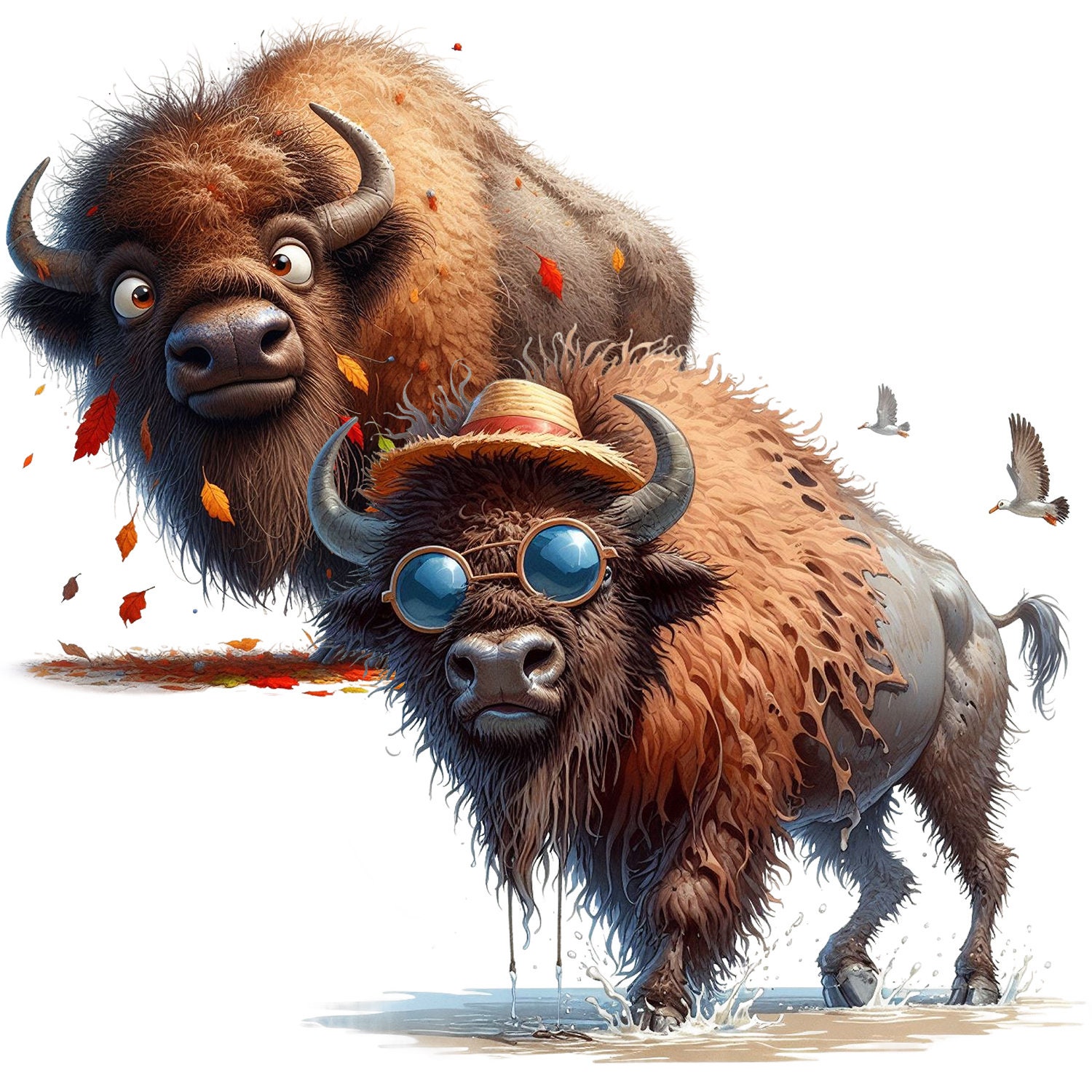 Illustrations of Funny Bison, Creative Files, Images for Your ...