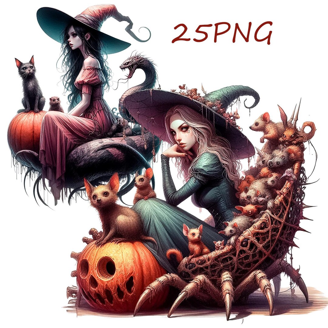Halloween Witch PNG Clipart: Dark Magic Images (25 PNG Transparent ...