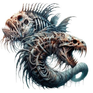 Creepy Fish PNG, Digital Fish, Unusual Images, Scary, Deep Sea Fish ...