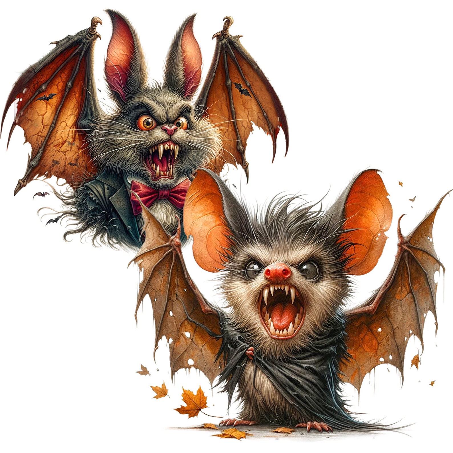 Illustrations of Funny Bats possibly Rabbits: Creative Files, Images ...