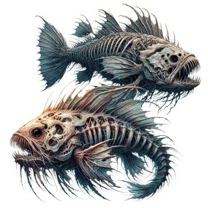 Creepy Fish PNG, Digital Fish, Unusual Images, Scary, Deep Sea Fish ...
