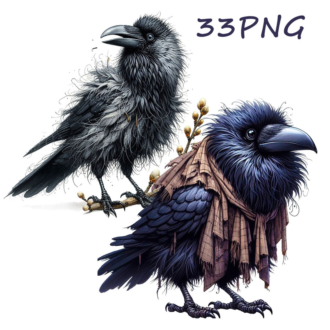 Amazing Crows, Funny Birds, for Your Creativity, Can Be Printed on Any ...