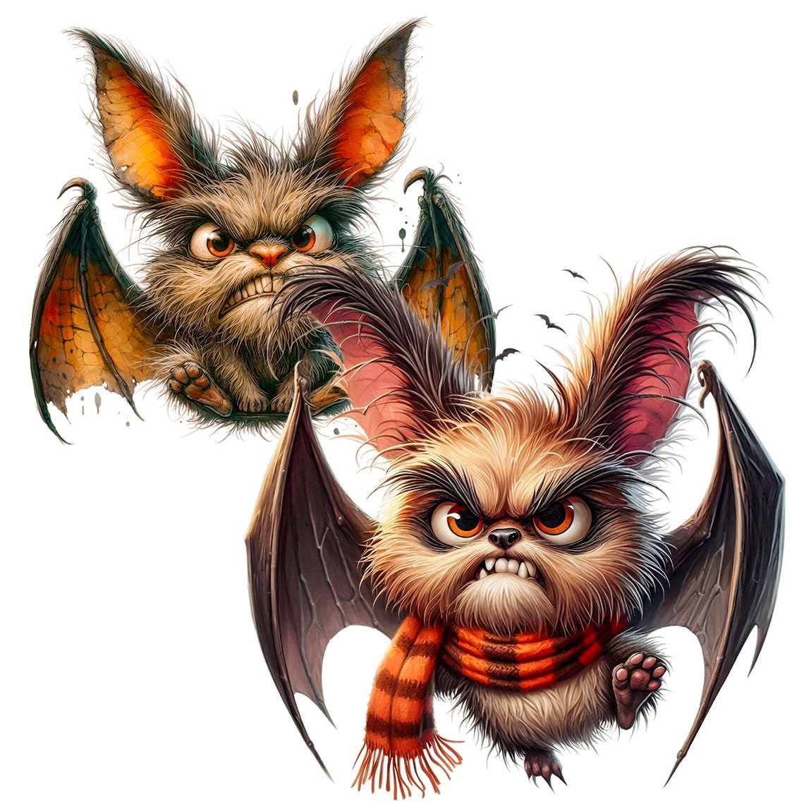 Illustrations of Funny Bats possibly Rabbits: Creative Files, Images ...