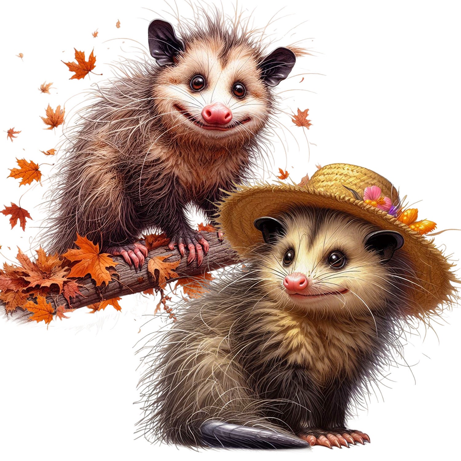 Funny Possum Clipart: Transparent PNG Images (digital Download) - Etsy