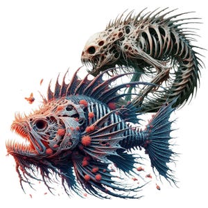 Creepy Fish PNG, Digital Fish, Unusual Images, Scary, Deep Sea Fish ...