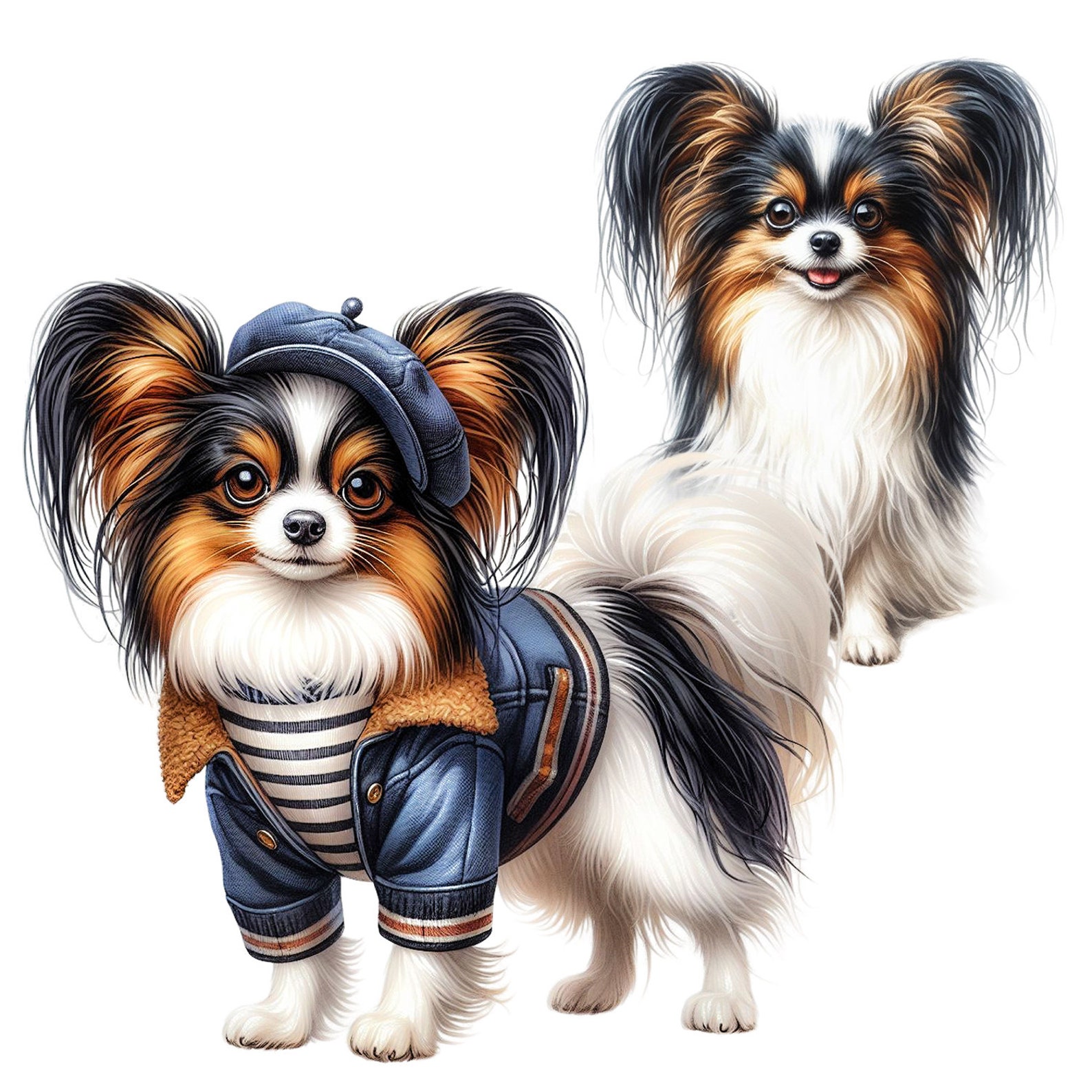 Amazing Papillon, Funny Dogs, for Your Creativity, Can Be Printed on ...