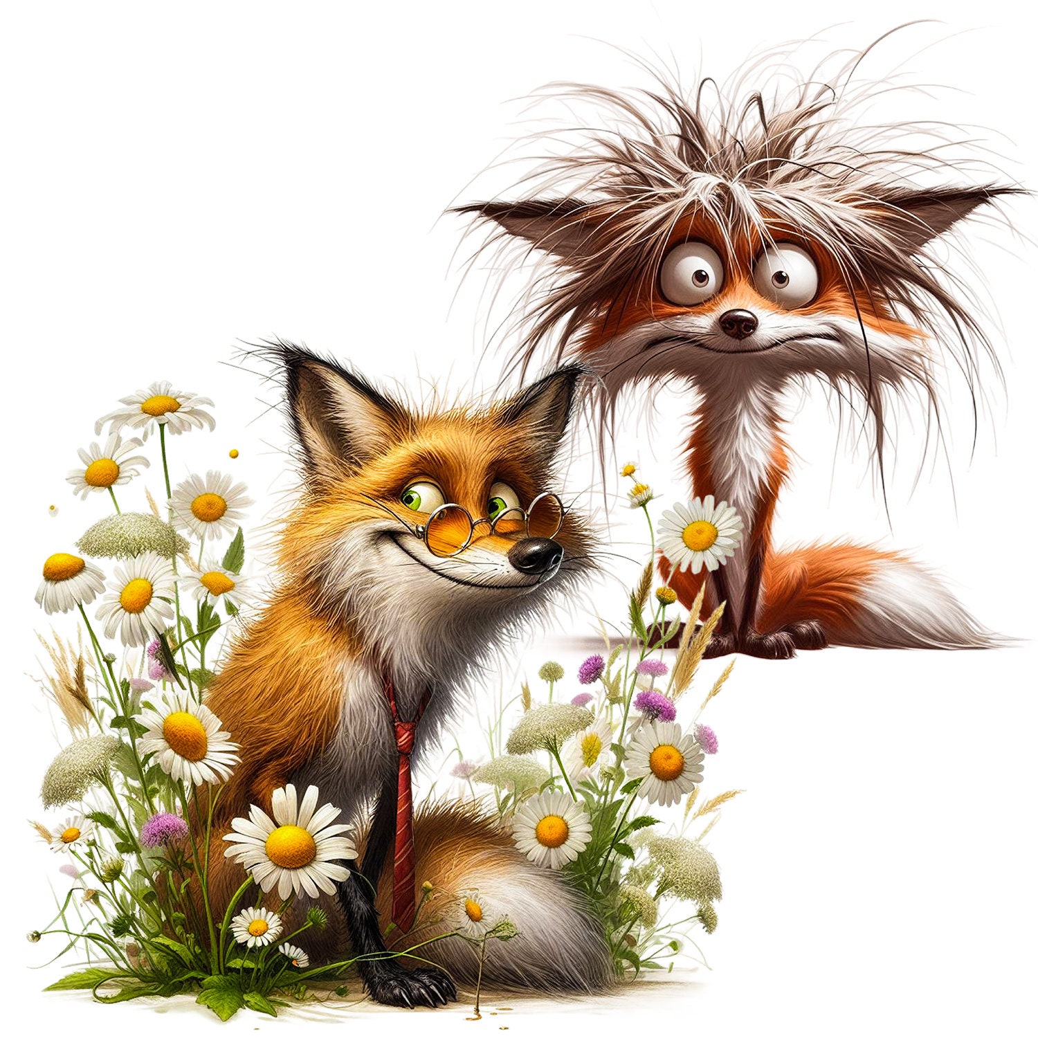 Images of Funny Fox, Funny Fox, Illustrations for Printing on Any ...