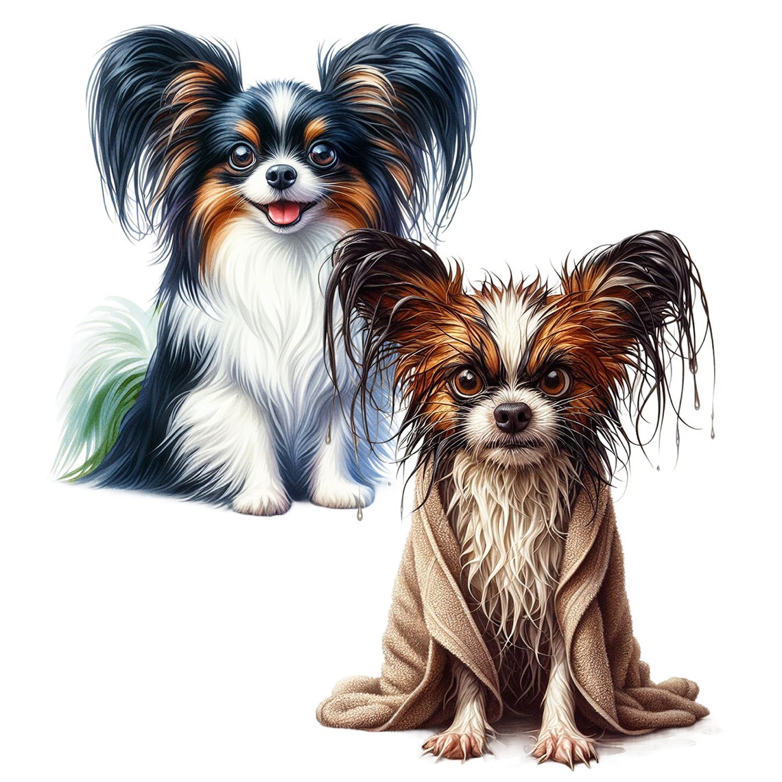 Amazing Papillon, Funny Dogs, for Your Creativity, Can Be Printed on ...