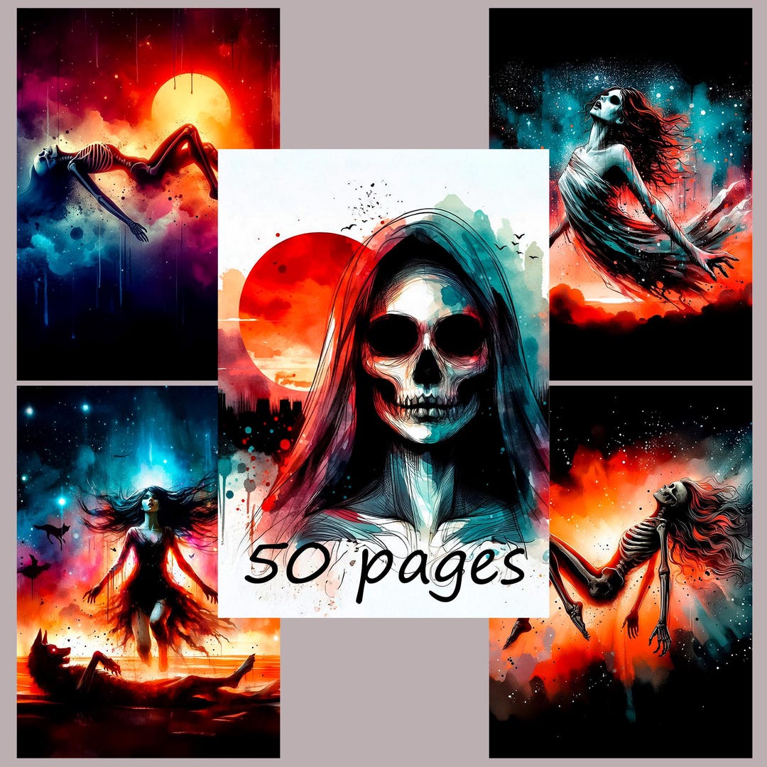 Nightmare Junk Journal Kit: Gothic Scrapbook Paper (digital Download ...