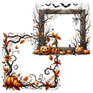 Halloween Frame PNG. Halloween Photo Frame, Mystical, Printable Clip ...