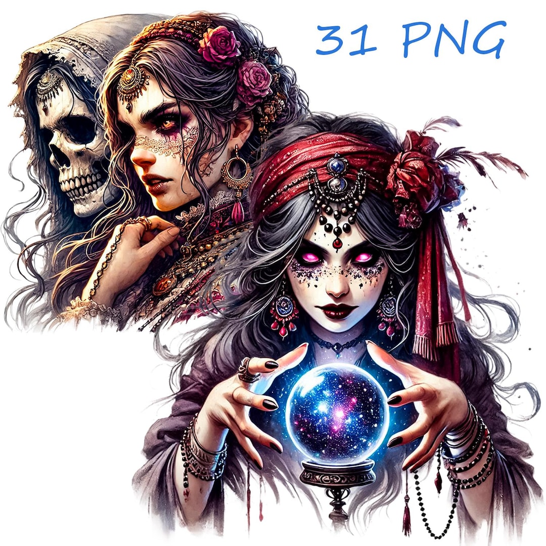 Gypsy Magic Png, Fortune Teller Clipart Png, Esoteric Png, Printable ...