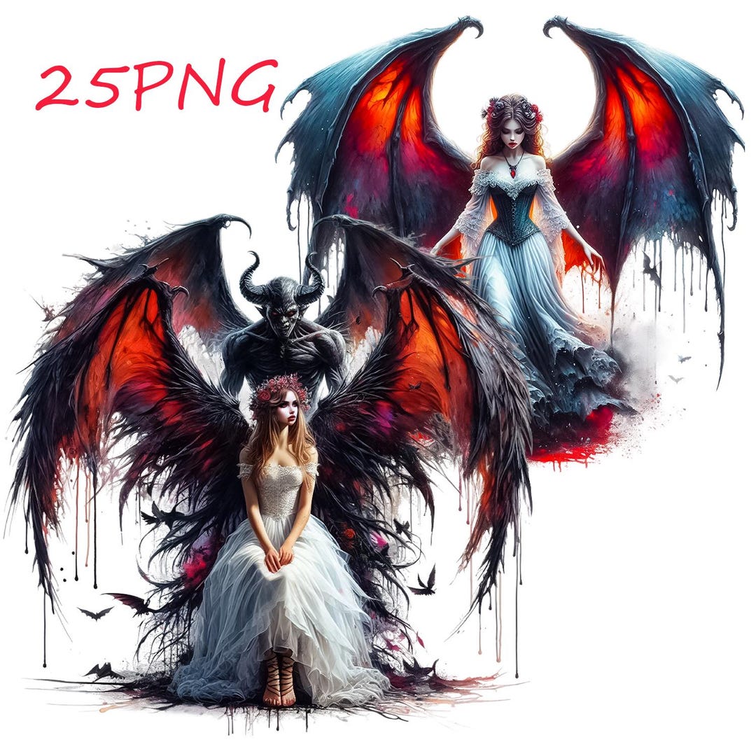 Vampire Bride Watercolor Clipart, Vampire Bride, Vampire PNG, Printable ...