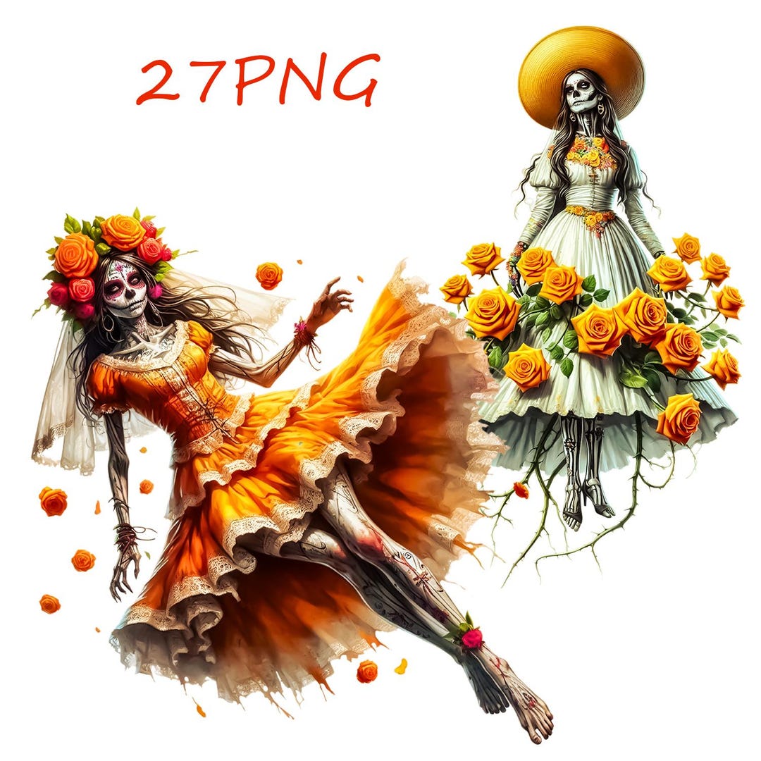 Day of the Dead, La Catrina PNG, Día De Los Muertos Clip Art, Print ...