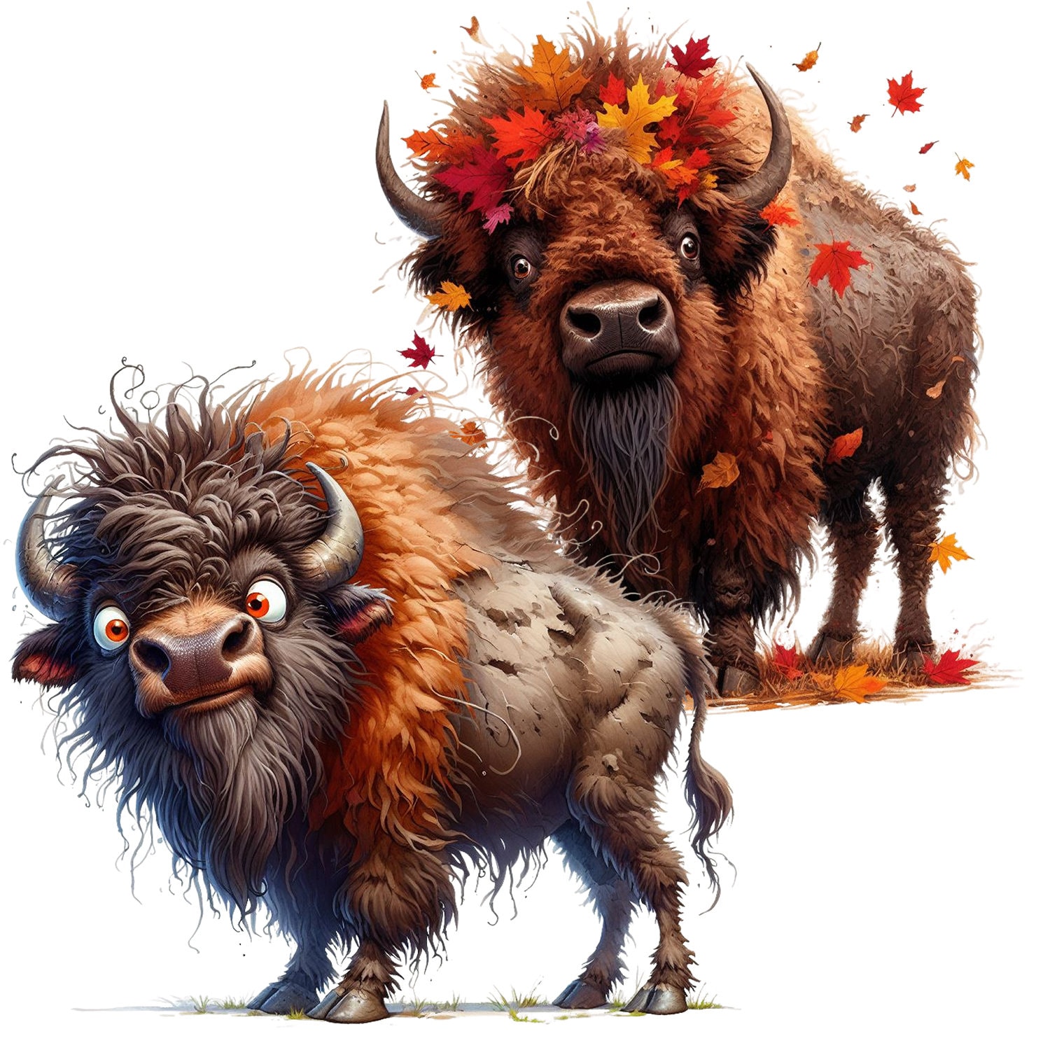 Illustrations of Funny Bison, Creative Files, Images for Your ...