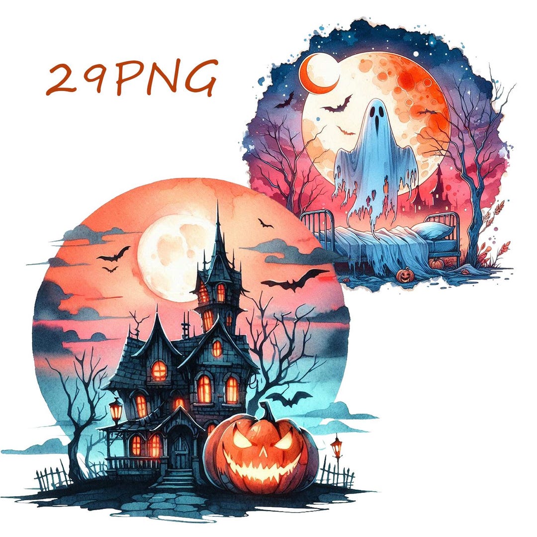 Halloween Clipart, Halloween PNG, Witch House, Cute Pumpkin Clipart to ...