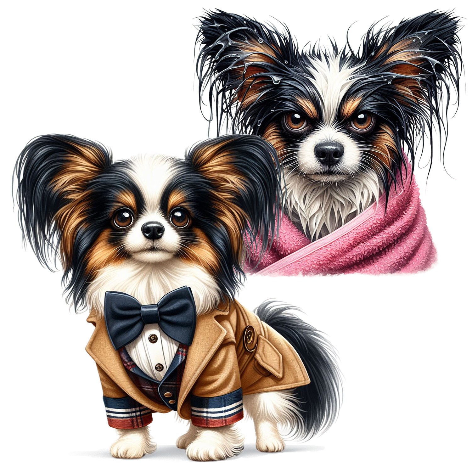 Amazing Papillon, Funny Dogs, for Your Creativity, Can Be Printed on ...
