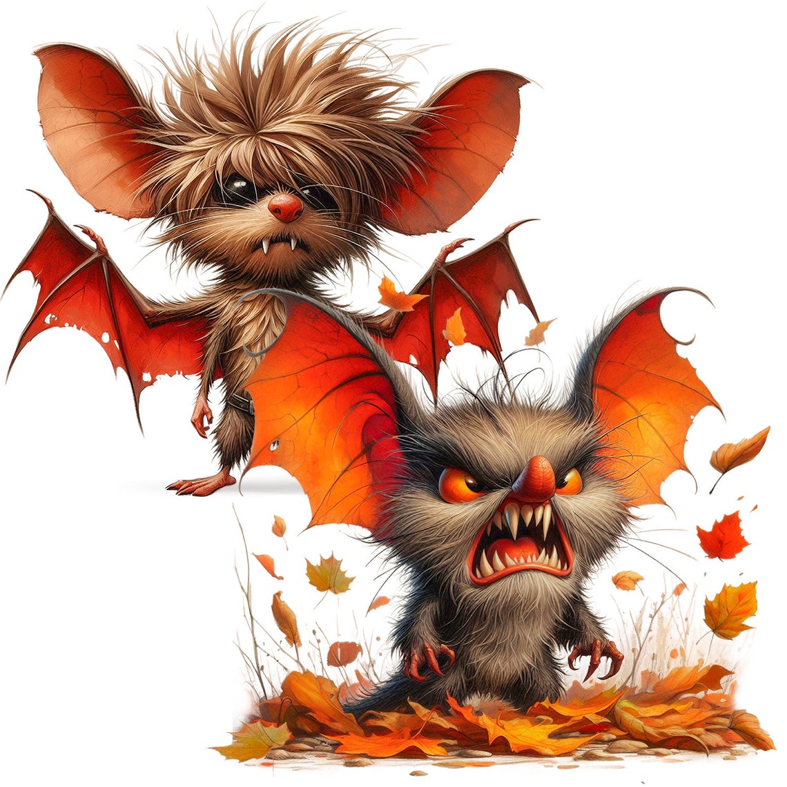 Illustrations of Funny Bats possibly Rabbits: Creative Files, Images ...