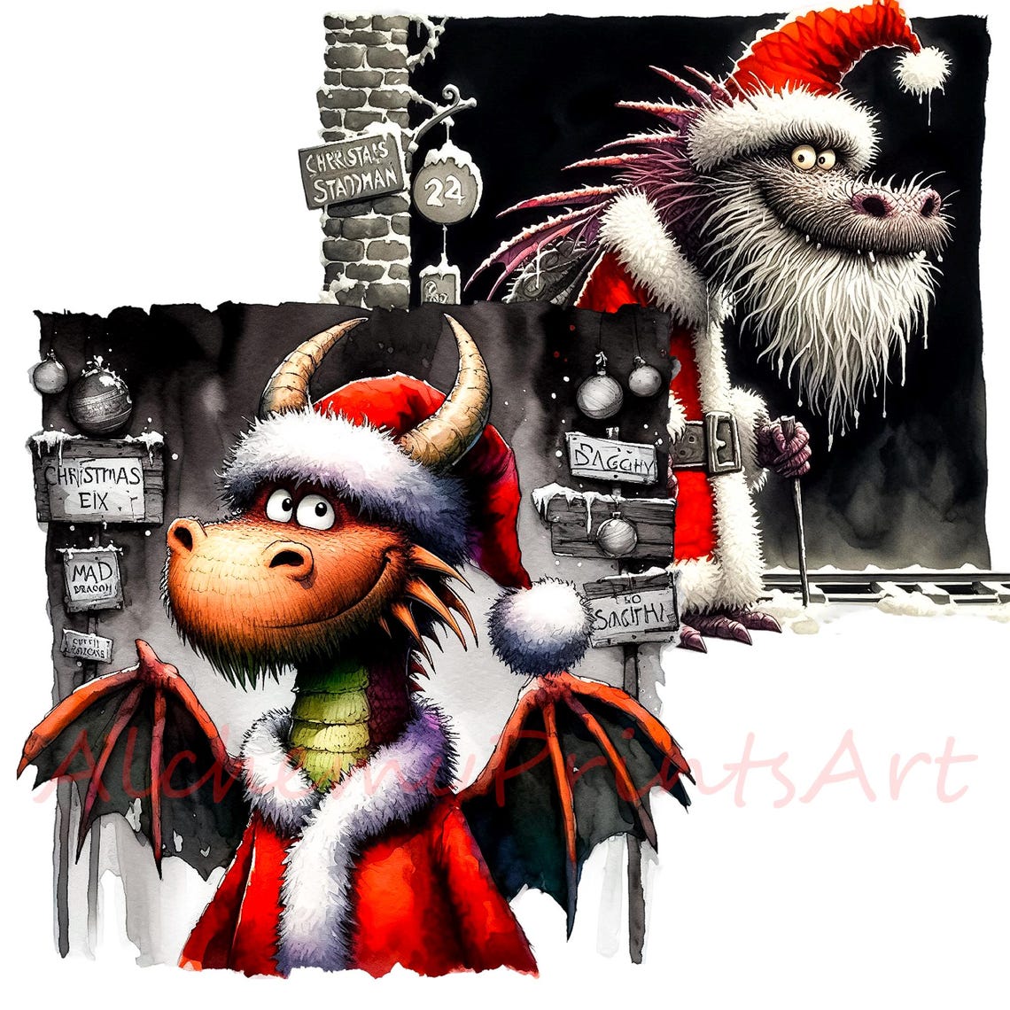 Christmas Dragon, Snowman PNG, 27 Pngs With Transparent Background ...