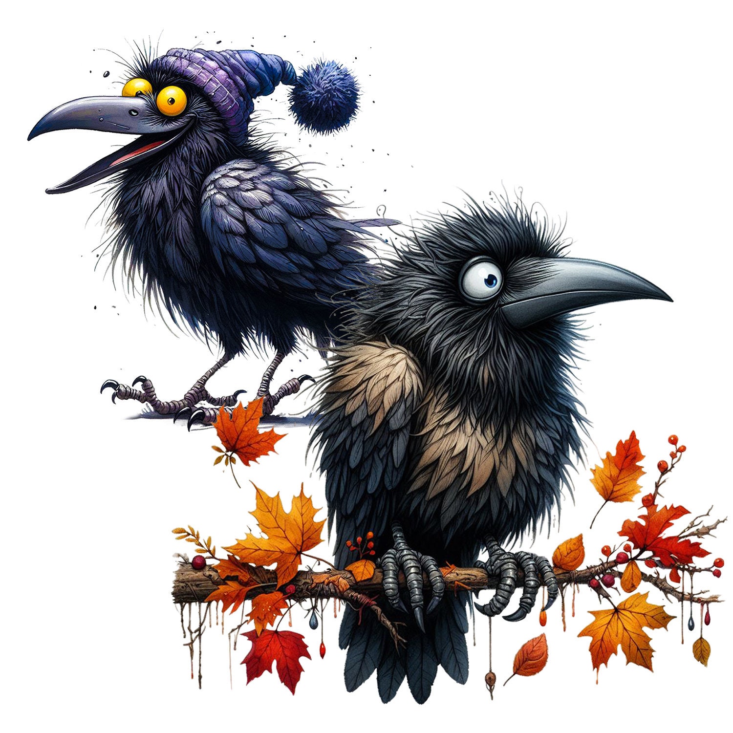 Amazing Crows, Funny Birds, for Your Creativity, Can Be Printed on Any ...