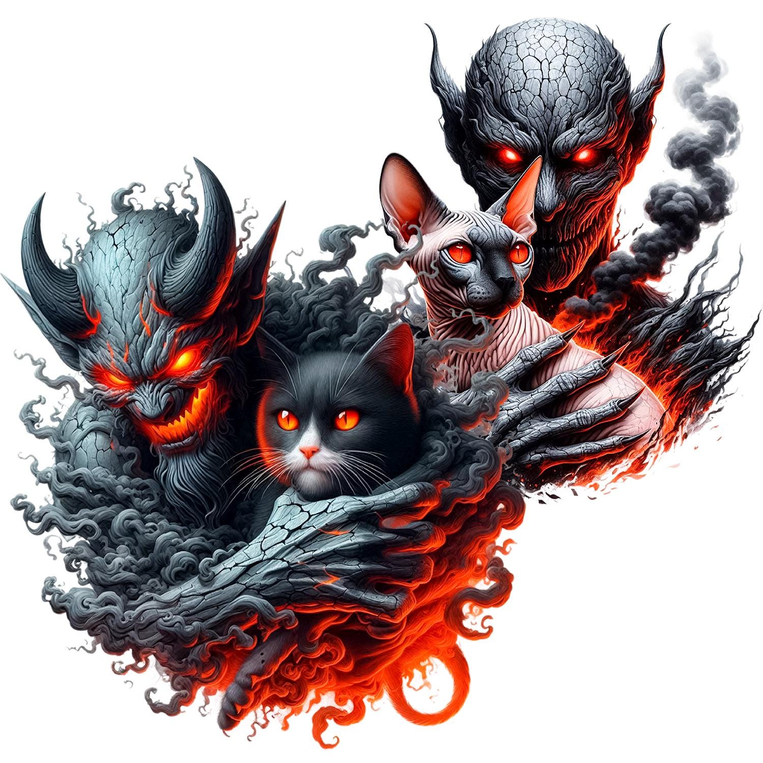 Demon PNG, Demon Drawing PNG, Mysticism Digital, Creative Images for ...