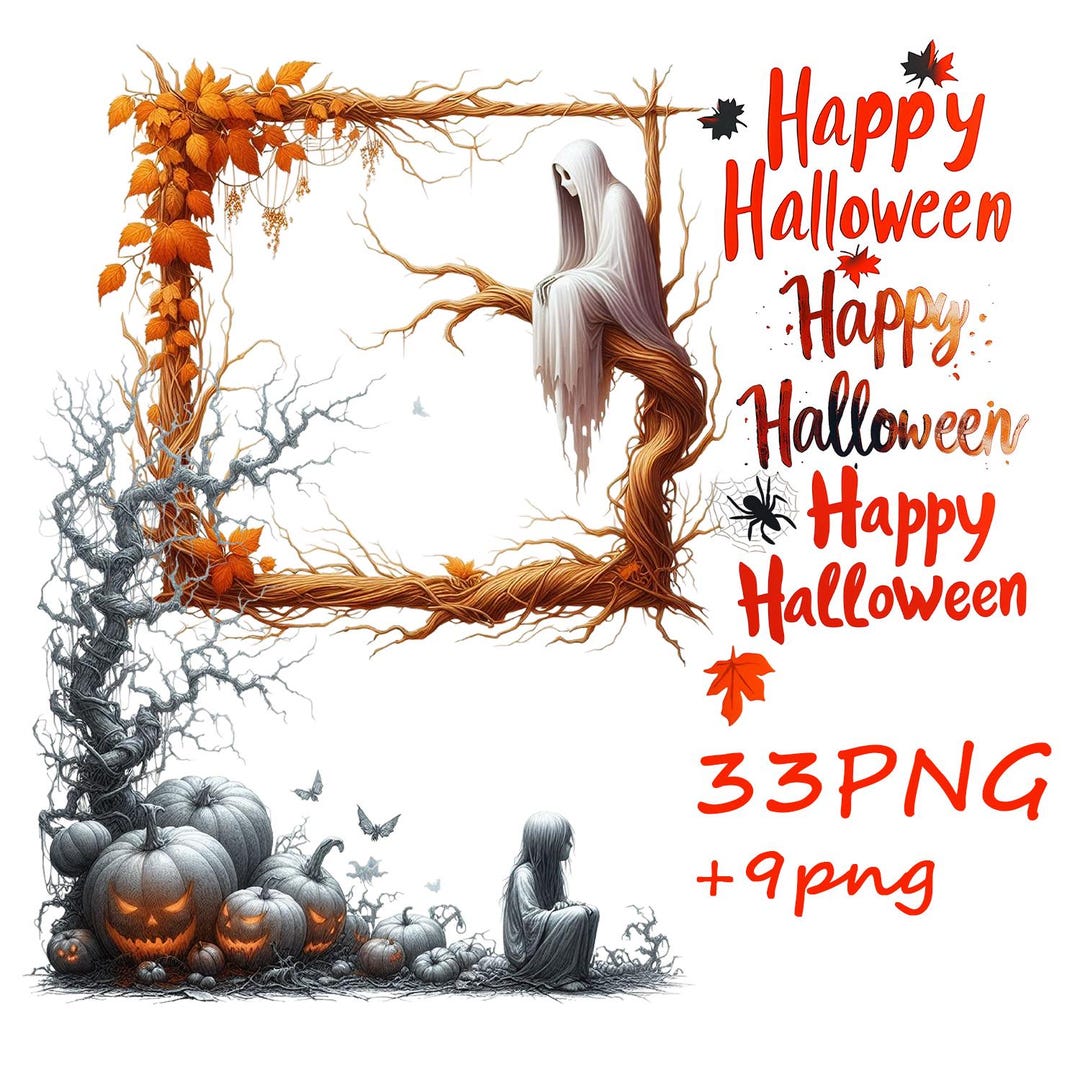 Halloween Frame PNG. Halloween Photo Frame, Mystical, Printable Clip ...