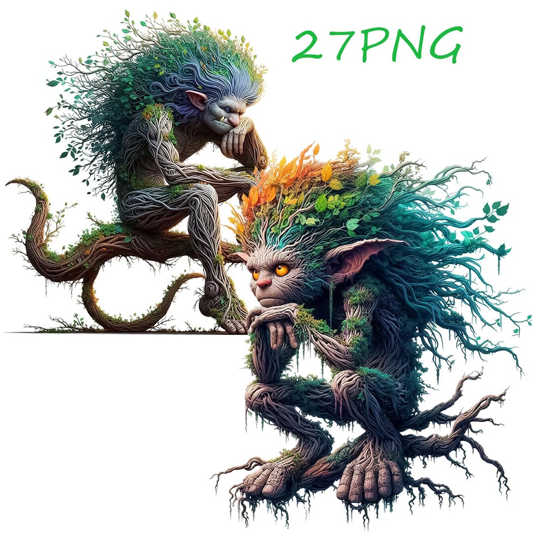 Forest Troll Illustration: 27 PNG Clipart Images (digital Download) - Etsy