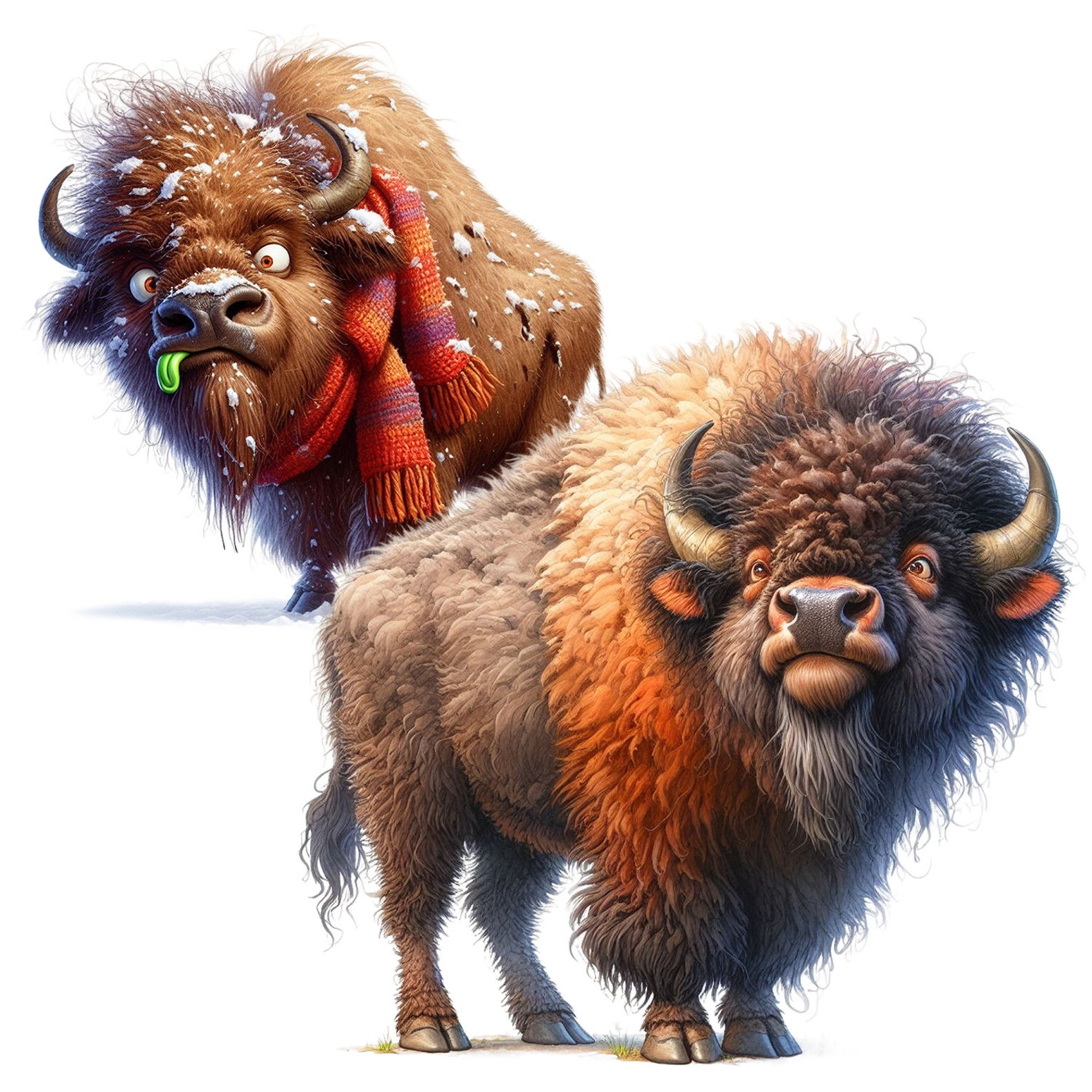 Funny Bison Clipart: 28 PNG Images, Transparent Background (digital ...