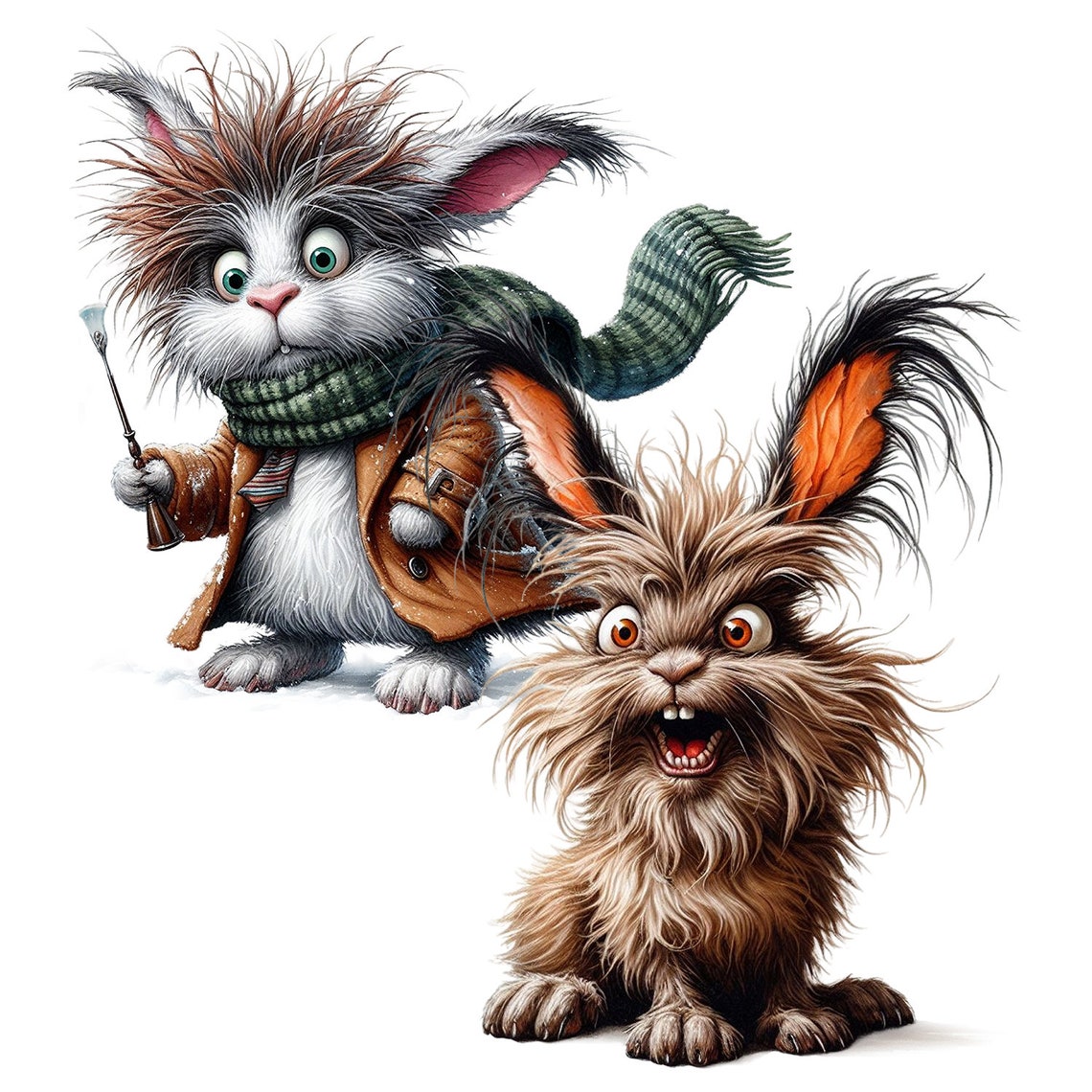 Rabbit, Funny, Unusual, Images for Your Creativity, for Printing on Any ...