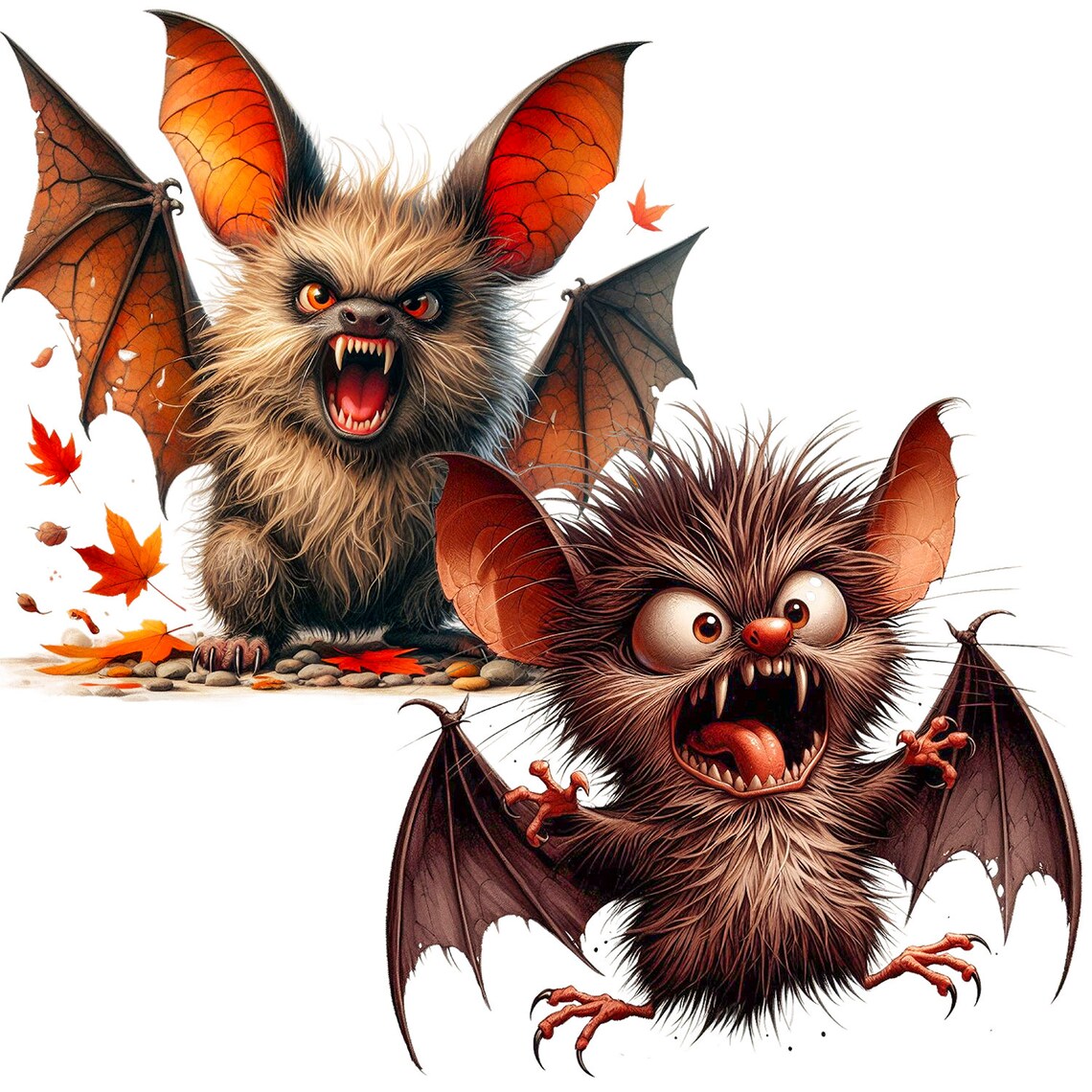 Illustrations of Funny Bats possibly Rabbits: Creative Files, Images ...