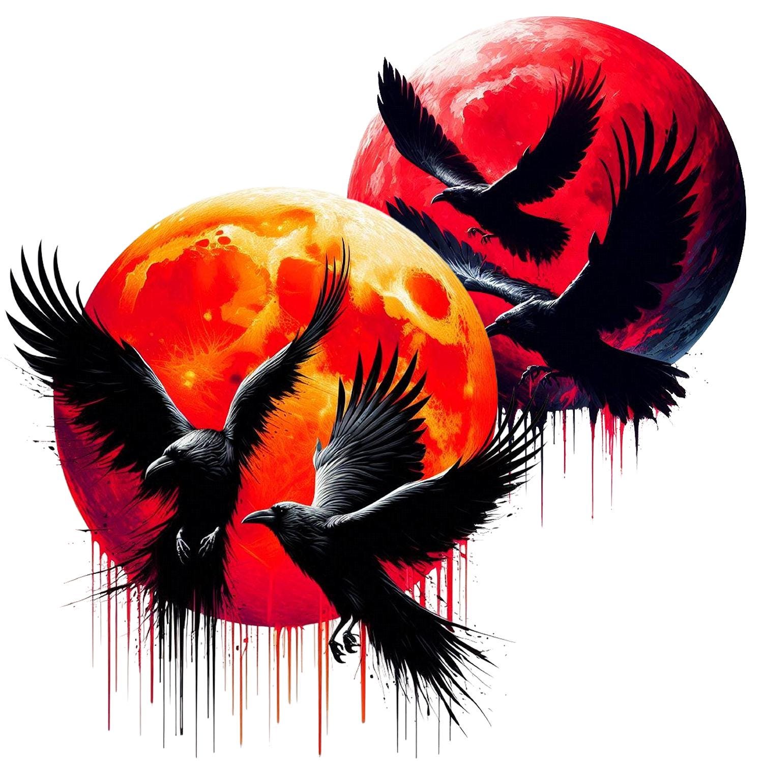 Raven PNG, Pair of Ravens Print, Images for Creativity, for Printing on ...