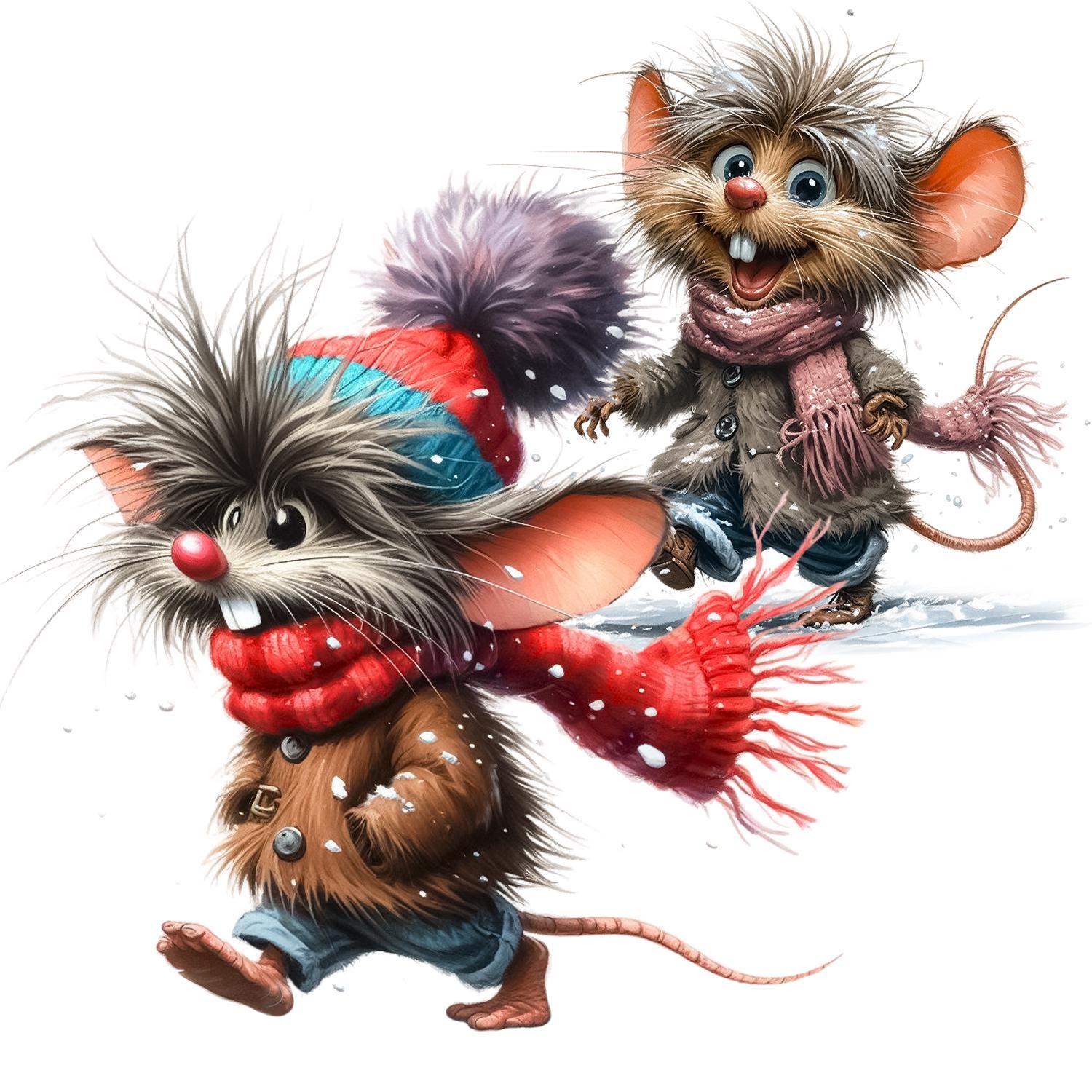 Funny Mouse Clipart: 30 PNG Illustrations, Transparent Background ...