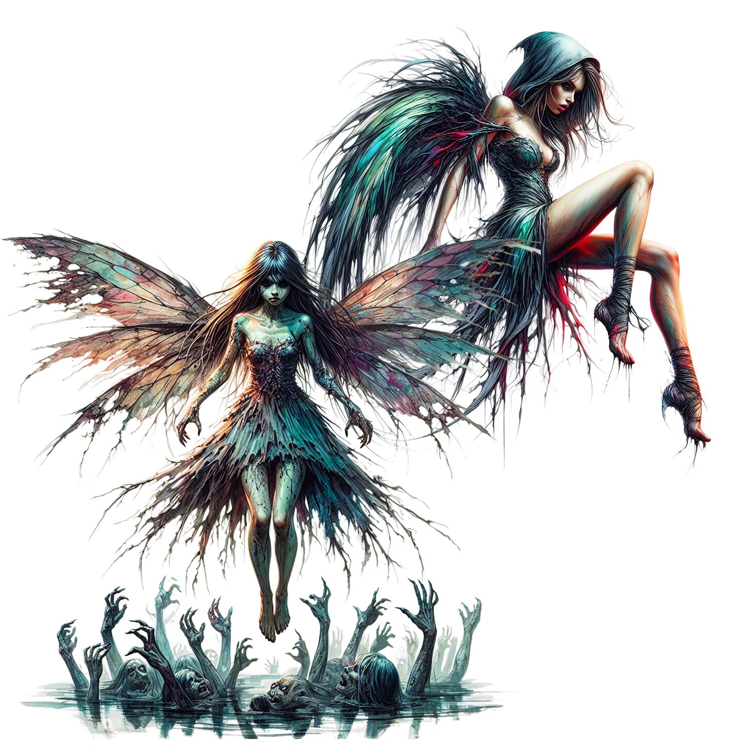 Forest Fairies, Cute Fairies, Evil Fairies Clip Arts for Printing ...